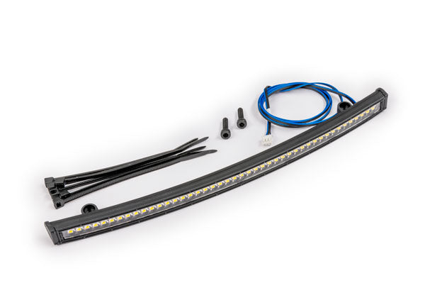 LED Roof Light Bar Curved (High-Voltage) With 44 White LEDs 180mm Wide ...