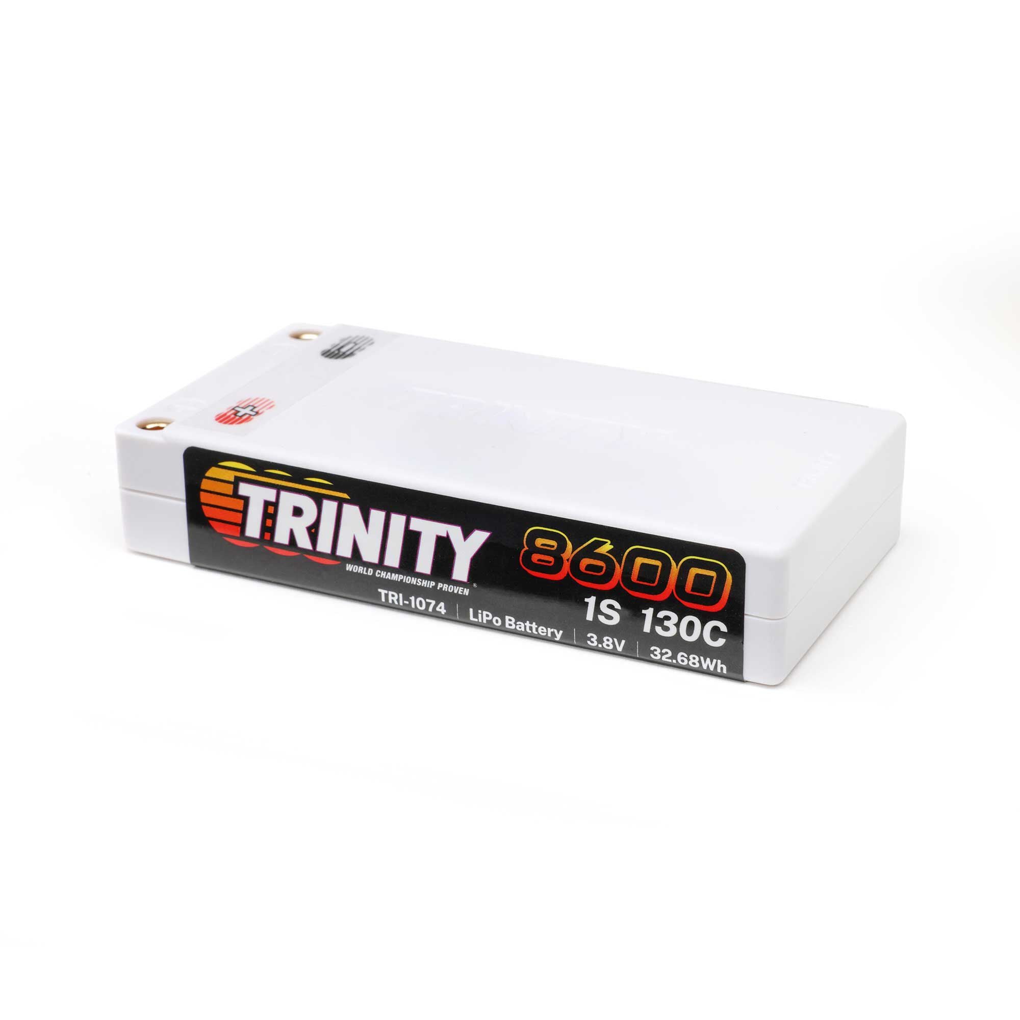 Team Trinity 3.8V 8600mAh 1S 130C Shorty LiPo Battery: 5mm Bullets TRI ...