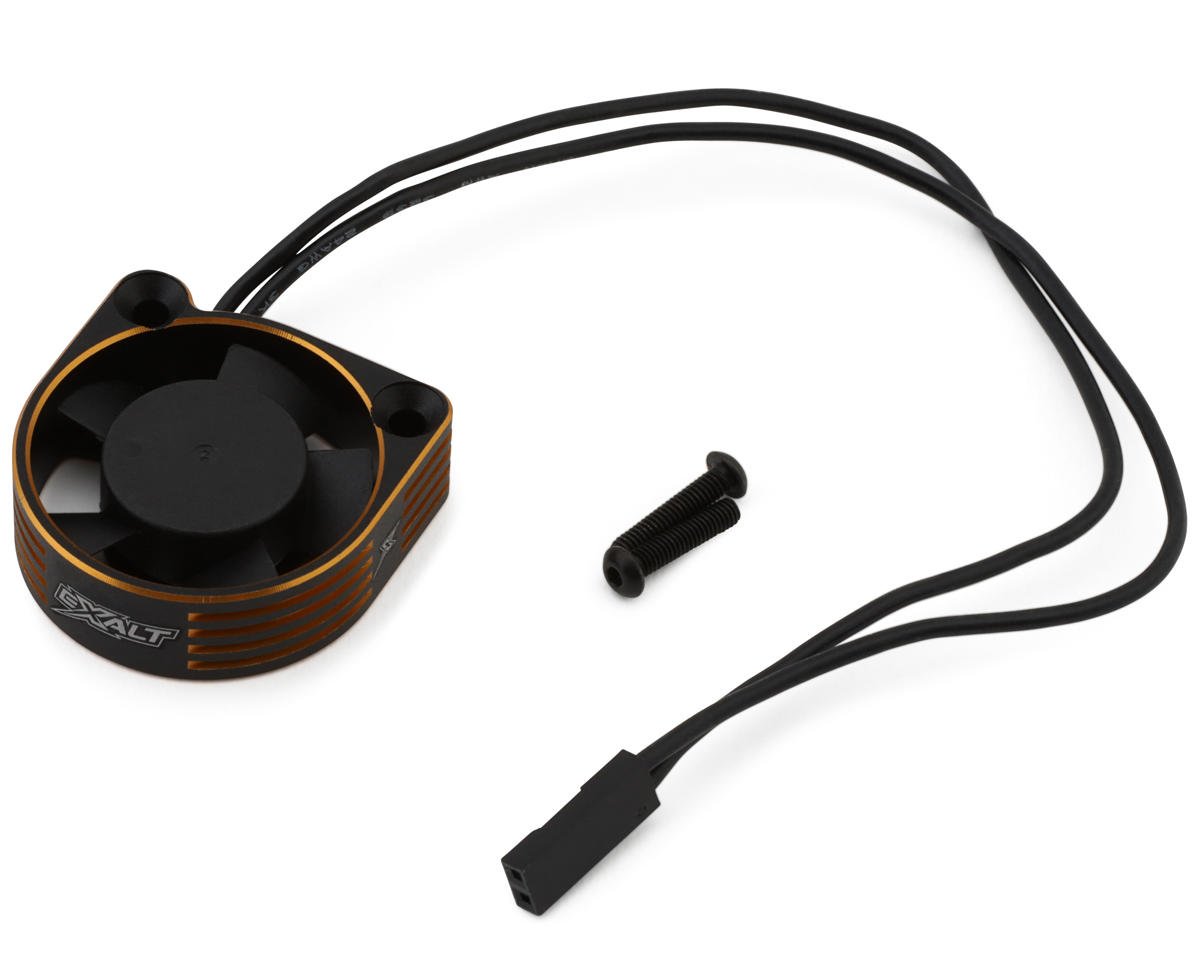 Team Exalt 30mm Aluminum High Voltage/Speed Motor Fan (Black/Gold) EXA ...