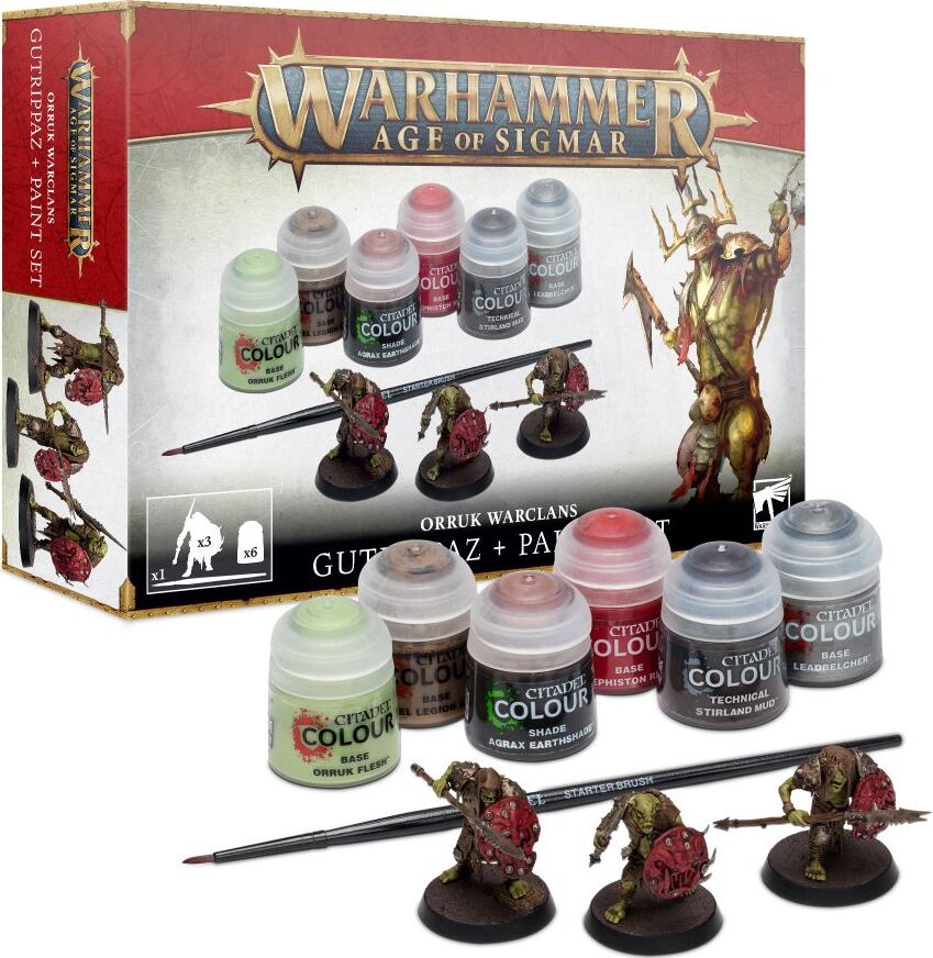 Warhammer Age of Sigmar: Orruks Warclans Gutrippaz Paint Set – Excel RC
