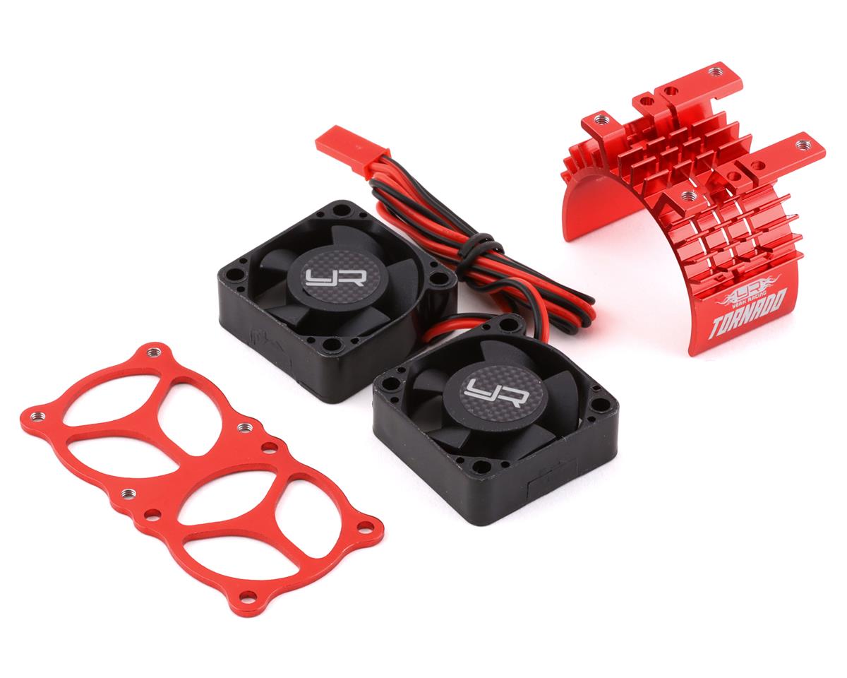 Yeah Racing Aluminium 540 550 Motor Heat Sink w/Twin Tornado High Spee ...