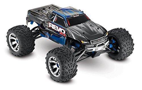 Traxxas 53097-3-BLUE Revo 3.3 1/10 Scale 4WD Nitro-Powered Monster Tru ...