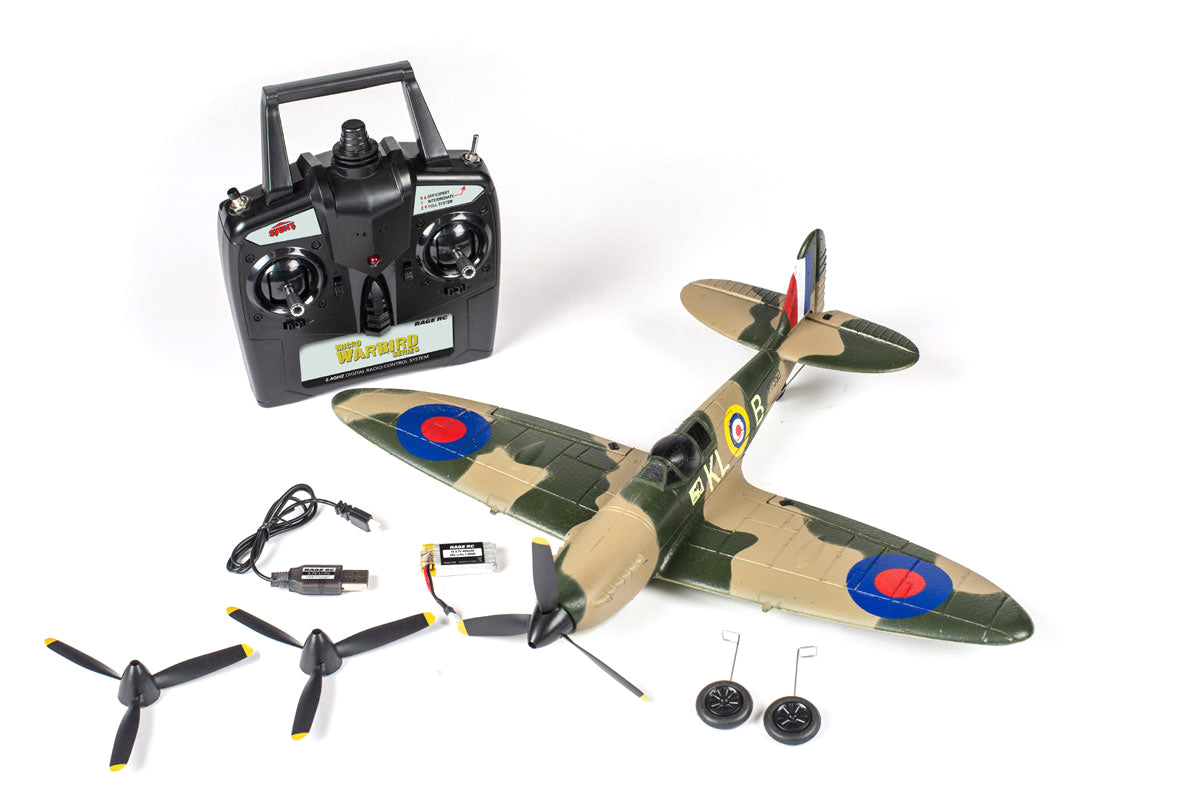 Rage RC Spitfire Micro RTF Airplane With PASS RGRA1303 – Excel RC