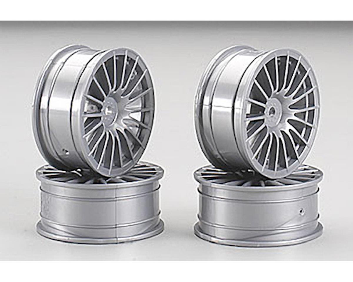 Tamiya Medium Narrow 18-Spoke 1/10 Scale On Road Wheels (Silver) (4) 5 ...